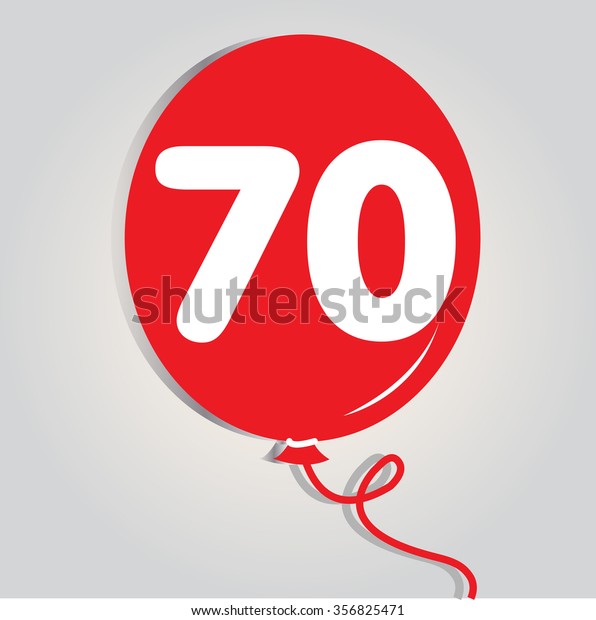Seventy Logo Balloon Vector Illustration Stock Vector (Royalty Free ...