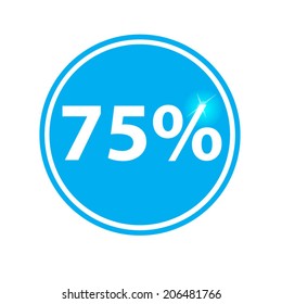 Seventyfive Percent Isolated 75 Stock Vector (Royalty Free) 206481766 ...