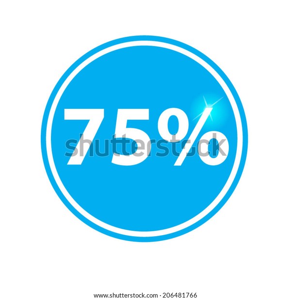 Seventyfive Percent Isolated 75 Stock Vector (Royalty Free) 206481766 ...