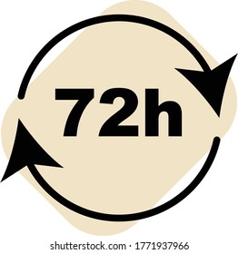 Twelve Hours Symbol Vector Illustration Stock Vector (Royalty Free ...