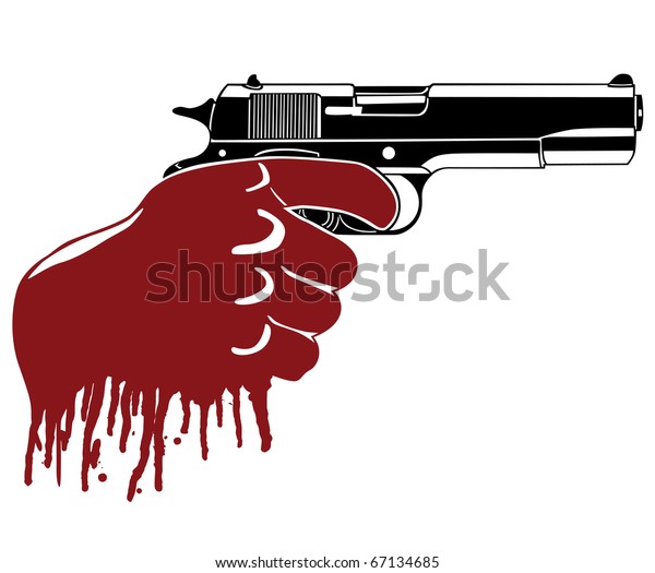 Several Gun Bloody Hand Stock Vector (Royalty Free) 67134685 | Shutterstock