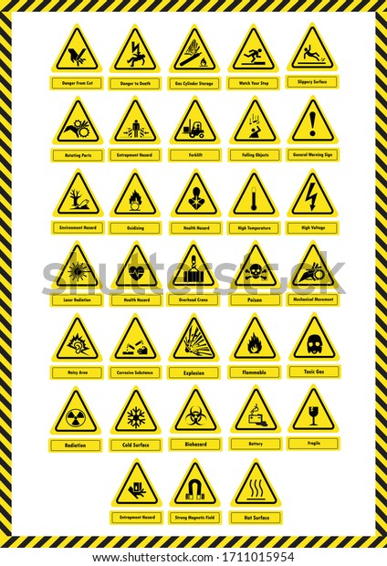 Several Iso Standard Warning Signs: เวกเตอร์สต็อก (ปลอดค่าลิขสิทธิ์ ...