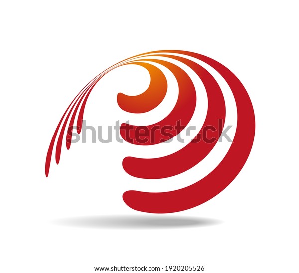 Several Parallel Red Lines Wound Around Stock Vector (Royalty Free ...