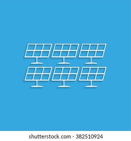 Several Solar Cells Symbol Vector Icon Stock Vector (Royalty Free ...