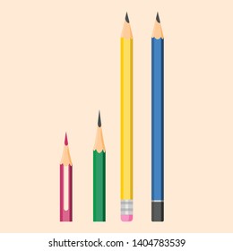 Several Types Sizes Pencils Vector Stock Vector (Royalty Free ...