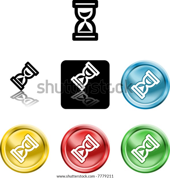 Several Versions Icon Symbol Stylised Hour Stock Vector (Royalty Free ...
