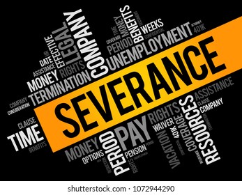 Severance Word Cloud Collage Social Concept Stock Vector (Royalty Free ...