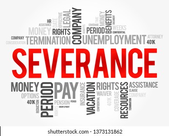 Severance Word Cloud Collage Social Concept Stock Vector (Royalty Free ...