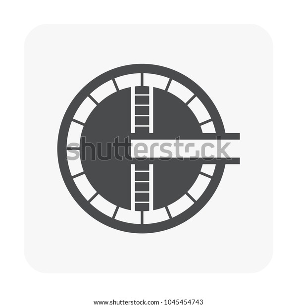Sewage Clarifier Settling Tanks Icon Built Stock Vector (Royalty Free ...