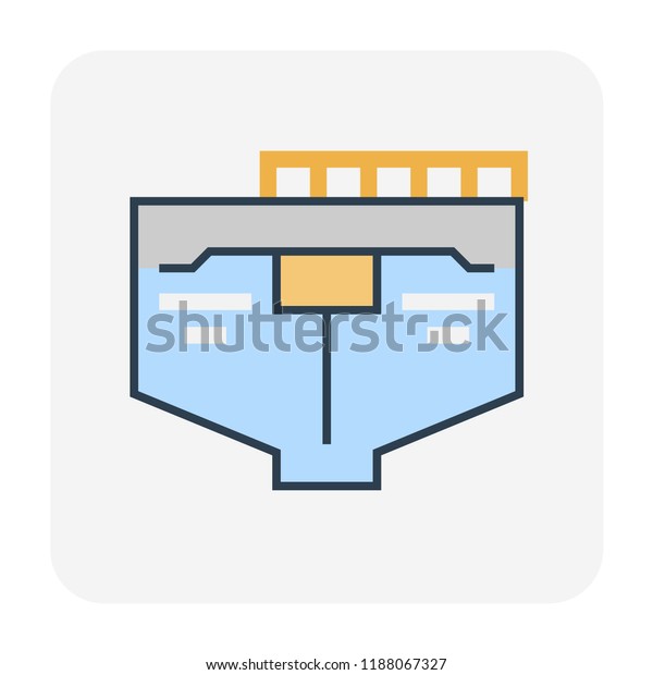 Sewage Clarifier Settling Tanks Icon Built: เวกเตอร์สต็อก (ปลอดค่า ...