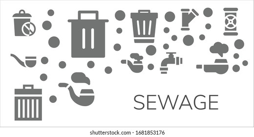 Sewage Icon Set 11 Filled Sewage Stock Vector (Royalty Free) 1681853176 ...