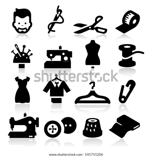 Icônes de couture : image vectorielle de stock (libre de droits ...
