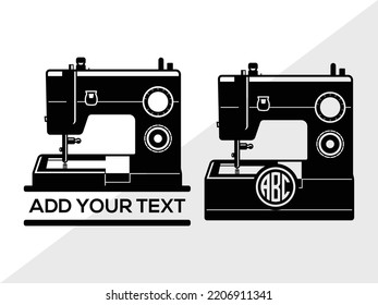 Sewing Machine Monogram Svg Printable Vector Stock Vector (Royalty Free ...
