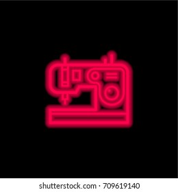 Sewing Machine Red Glowing Neon Ui Stock Vector (Royalty Free ...