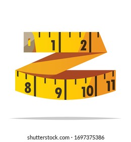 Sewing Measuring Tape Vector Isolated Illustration Stock Vector ...