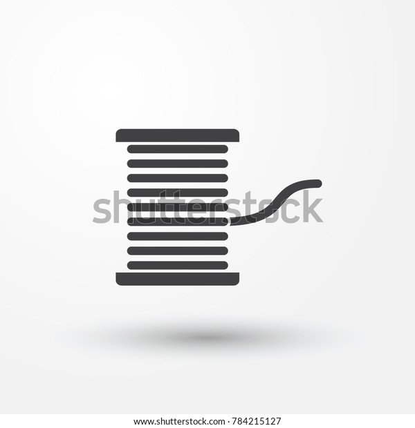Sewing Needle Thread Spool Silhouette Image Stock Vector (Royalty Free ...