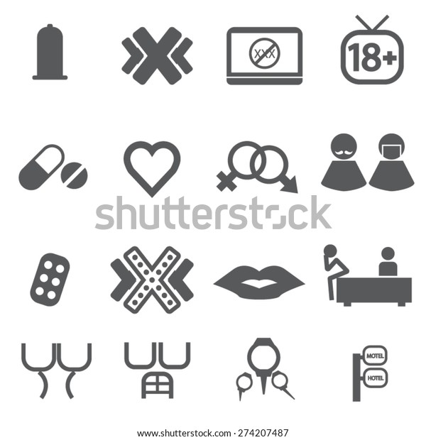 Sex Icons Symbol Xxx Vector