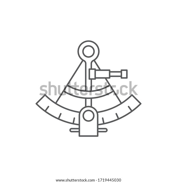 Sextant Vector Icon Symbol Isolated On Stock Vector (Royalty Free ...