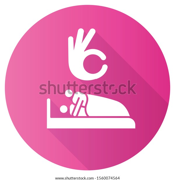 Sexual Consent Pink Flat Design Long Stock Vector (Royalty Free) 1560074564