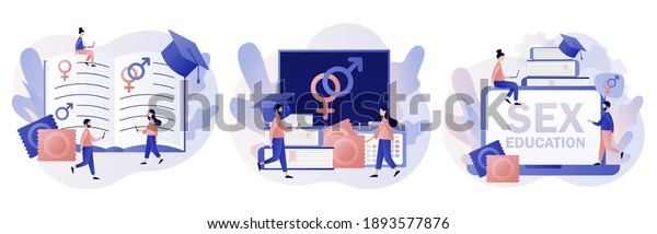 Sexual Education Concept Sexual Health Lesson Stock Vector Royalty