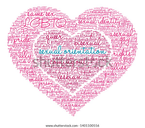 Sexual Orientation Word Cloud On White Stock Vector Royalty Free
