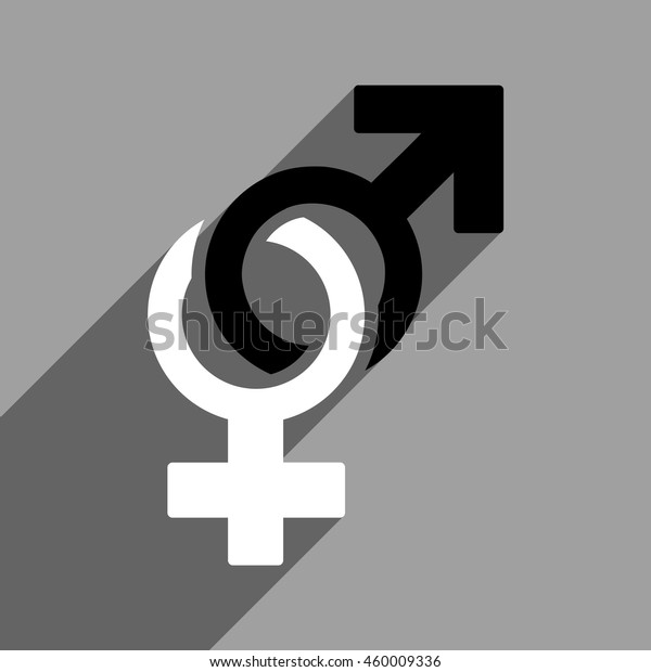 Sexual Symbols Long Shadow Vector Icon Stock Vector Royalty Free 460009336