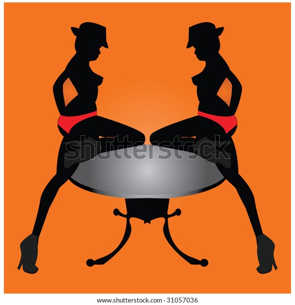 Sexy Girls Dancing On Table Stock Vector Royalty Free 31057036 Shutterstock