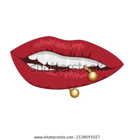 Lip Piercing Drawing | Free download on ClipArtMag