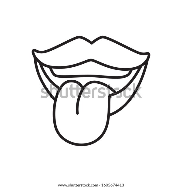 Sexy Mouth Tongue Out Pop Art Stock Vector Royalty Free 1605674413