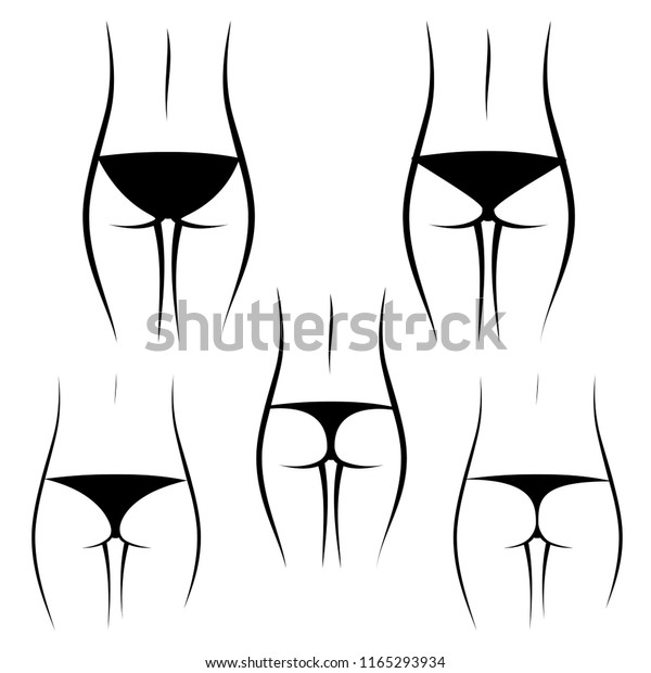 Sexy Woman Body Shape Illustrations Different เวกเตอร์สต็อก ปลอดค่าลิขสิทธิ์ 1165293934