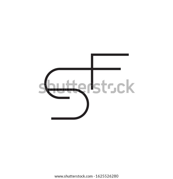 Sf Initial Letter Logo Template Vector Stock Vector (Royalty Free ...