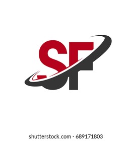 Sf Initial Logo Company Name Colored Stock Vector (Royalty Free ...