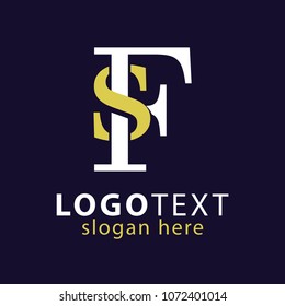 Sf Initial Logo Vector Gold Silver Stock Vector (Royalty Free ...