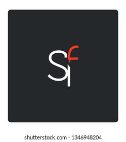 Sf Joint Logo Line Letter Logo Stock Vector (Royalty Free) 1346948204
