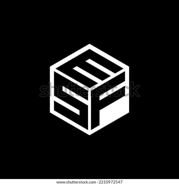 Sfm Letter Logo Design Black Background Stock Vector (Royalty Free ...