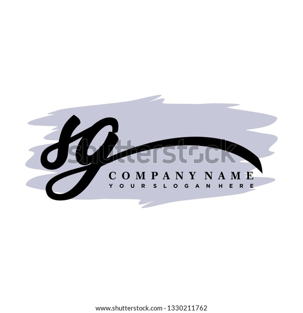 Sg Initial Signature Logo Handwriting Logo Stock Vector (Royalty Free ...