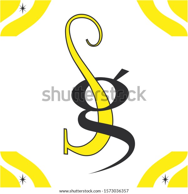 Sg Letters Logo Logo Intertwined Sg Stock Vector (Royalty Free ...