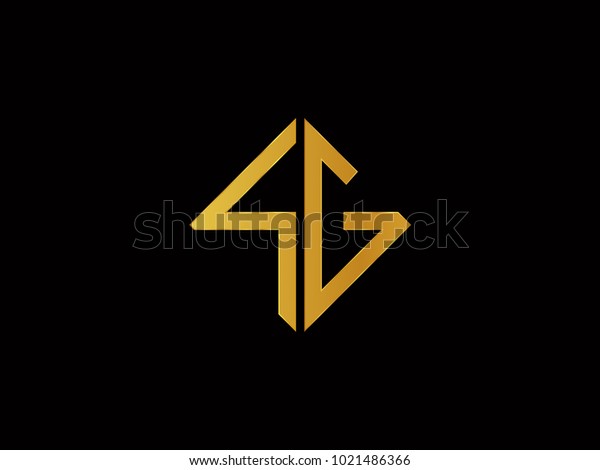 Sg Square Shape Gold Color Logo Stock Vector (Royalty Free) 1021486366 ...