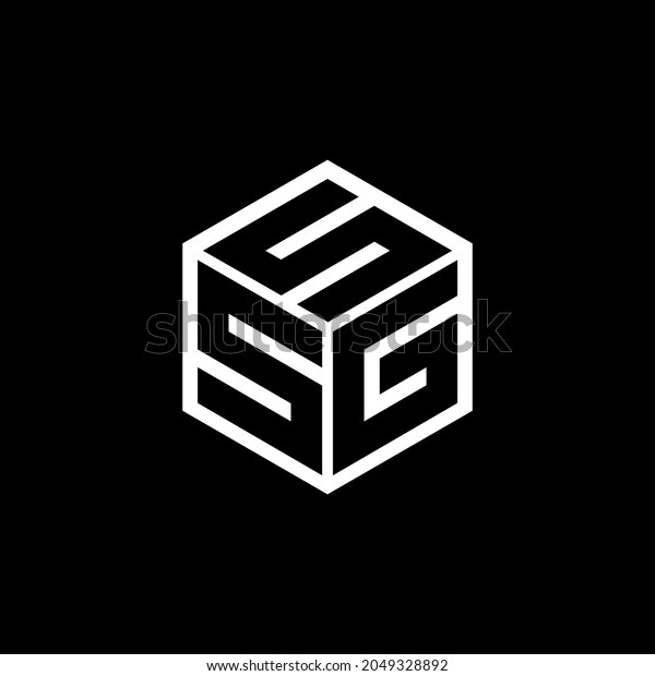 Sgs Letter Logo Design Black Background Stock Vector (Royalty Free ...