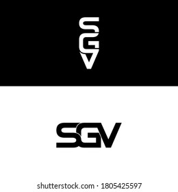 Sgv Letter Original Monogram Logo Design: เวกเตอร์สต็อก (ปลอดค่า ...