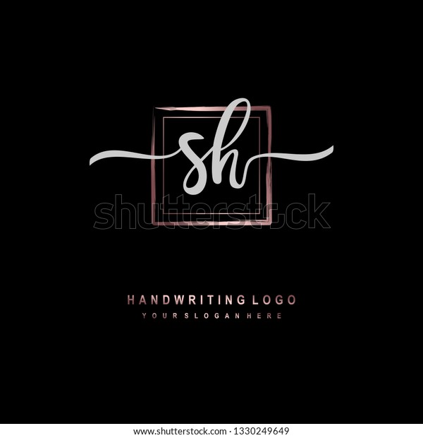 Sh Initial Signature Logo Handwriting Logo Stock Vector (Royalty Free ...