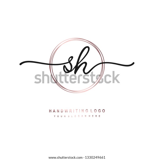 Sh Initial Signature Logo Handwriting Logo Stock Vector (Royalty Free ...