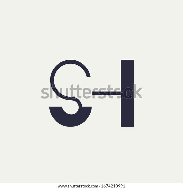 Sh Monogram Logotypographic Icon Letter S Stock Vector (Royalty Free ...
