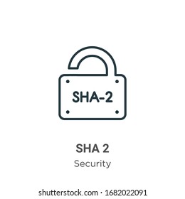 Sha 2 Outline Vector Icon Thin Stock Vector (Royalty Free) 1682022091 ...