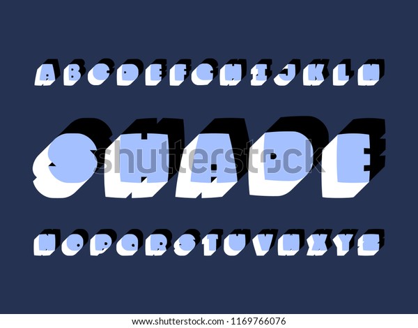 Shade Font Vector Alphabet Letters Typeface : image vectorielle de ...