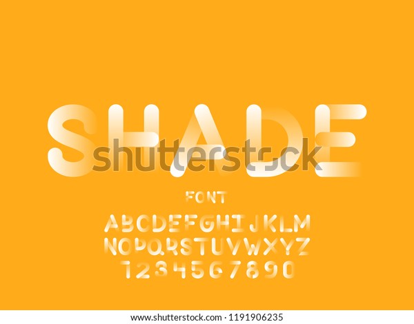 Shade Font Vector Alphabet Letters Numbers Stock Vector (Royalty Free ...
