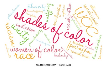 Shades Color Word Cloud On White Stock Vector (Royalty Free) 452311231 ...