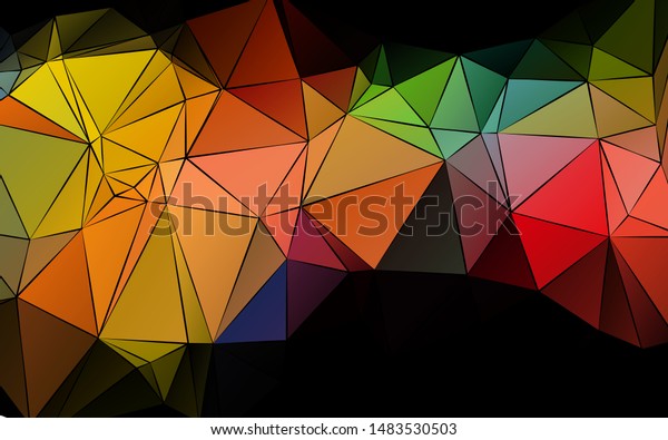 Shades Colors Spread On Black Background Stock Vector (Royalty Free ...