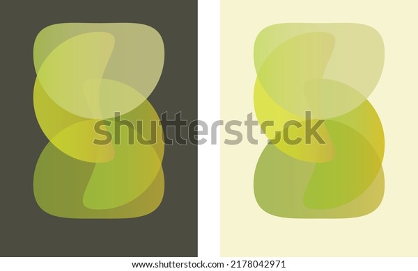 Shades Green Gradient Blob Shapes Stock Vector (Royalty Free ...