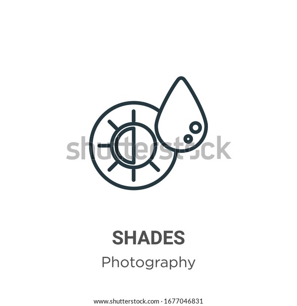Shades Outline Vector Icon Thin Line Stock Vector (Royalty Free ...